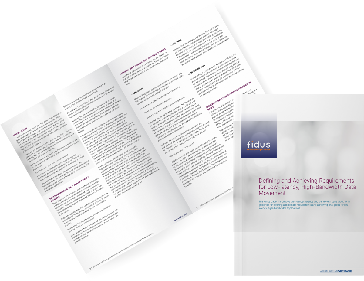 Guide To Low Latency High Bandwidth Data Movement Fidus Whitepaper 8260