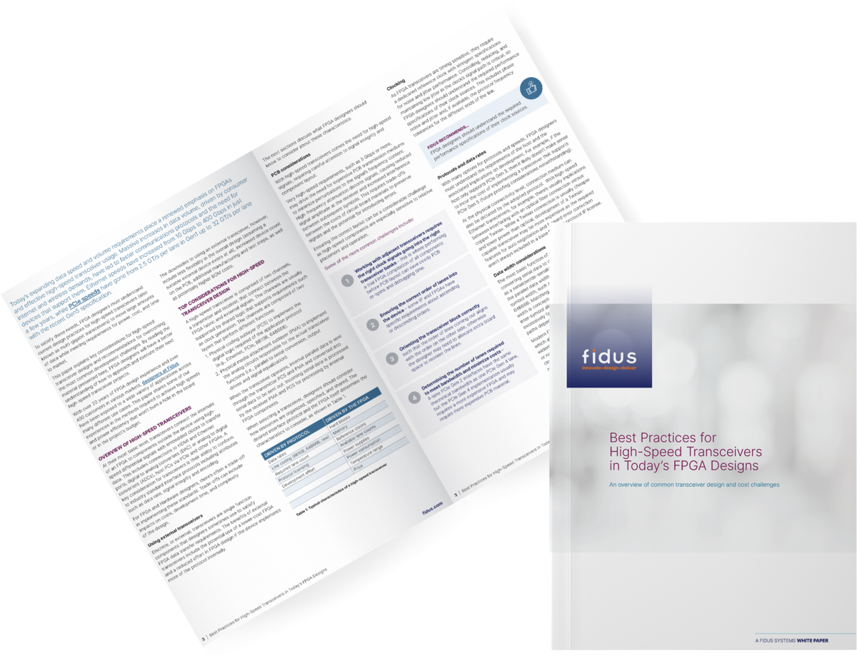 Best Practices For High Speed Transceivers In Fpga Designs Fidus Whitepaper